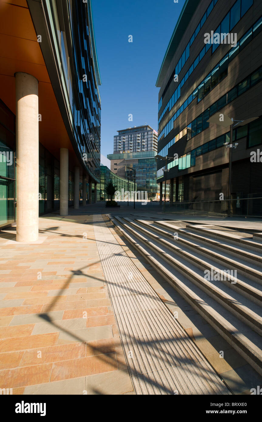 BBC Bridge House (left) and Quay House (right) at the MediaCityUK ...
