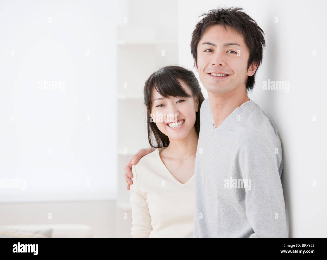 Portrait of young couple, Japan Stock Photo - Alamy