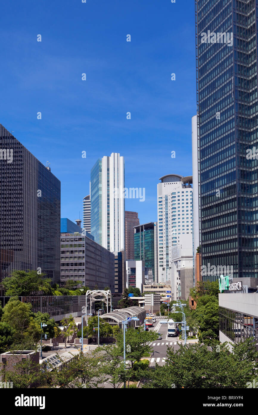 Office building in Umeda, Osaka City, Osaka Prefecture, Honshu, Japan ...