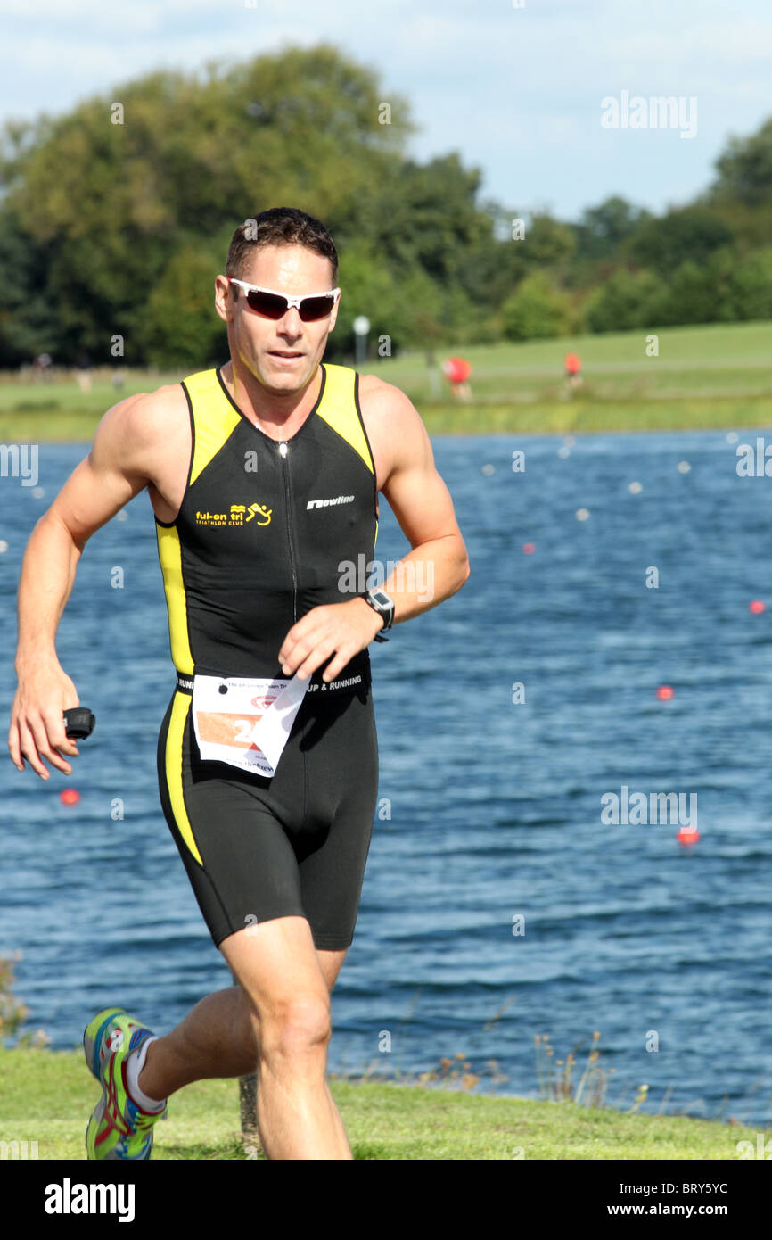 Triathlon Lake Dorney Windsor Stock Photo - Alamy