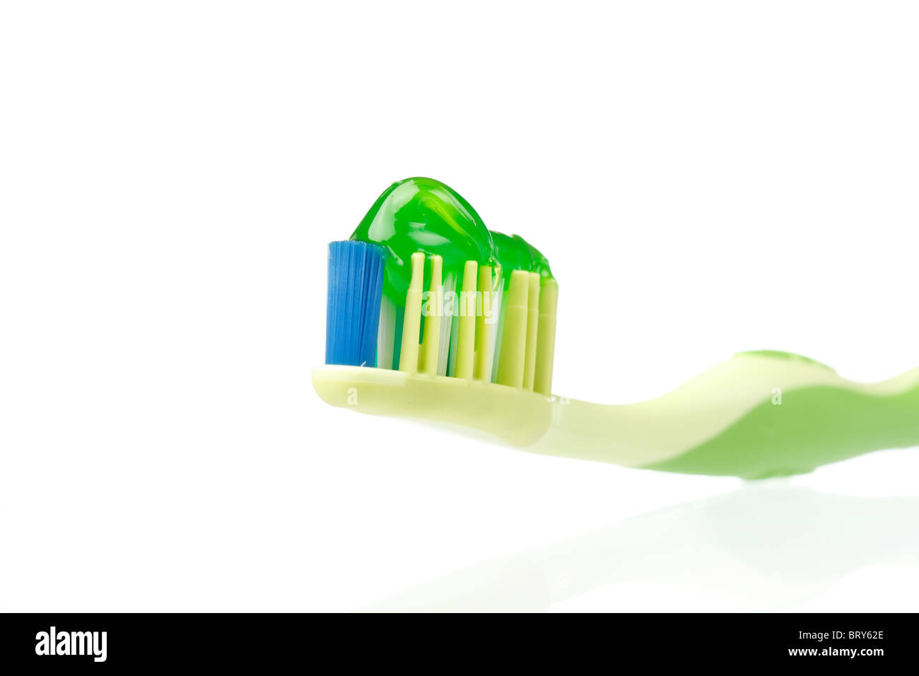 Transparent toothbrush on green hi-res stock photography and images - Alamy