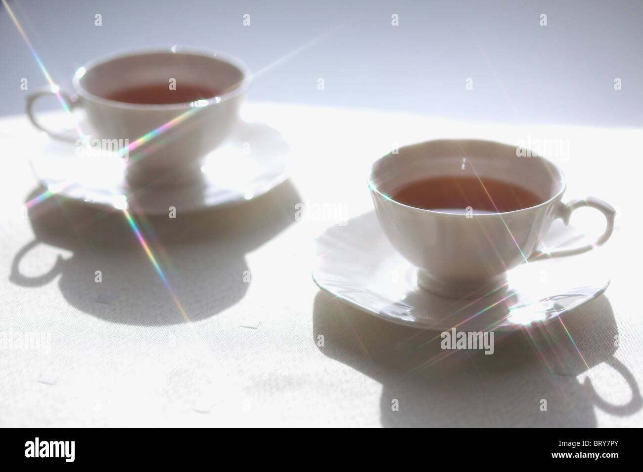 Two cup of teas Stock Photo - Alamy