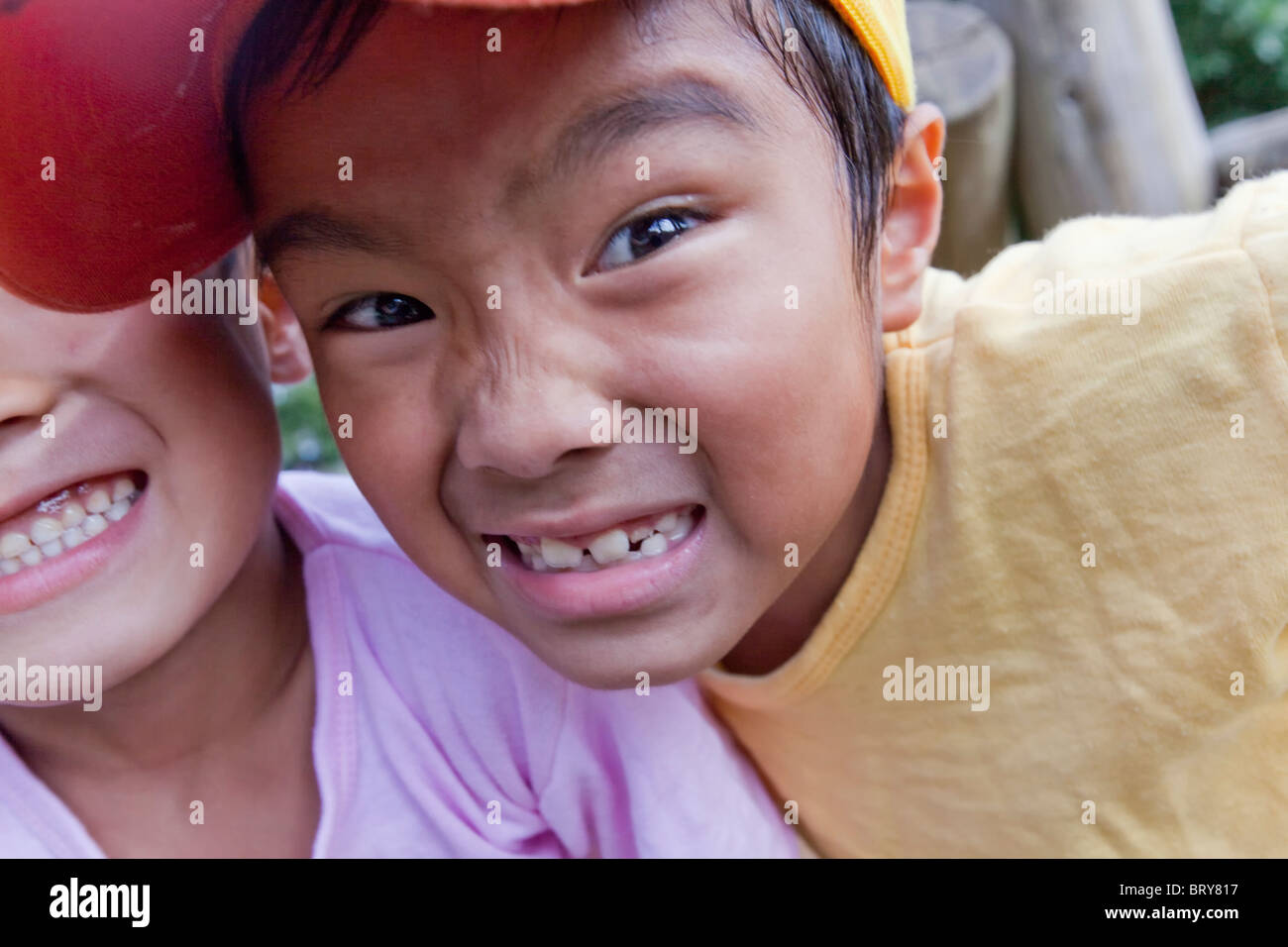 Two boys making faces hi-res stock photography and images - Alamy