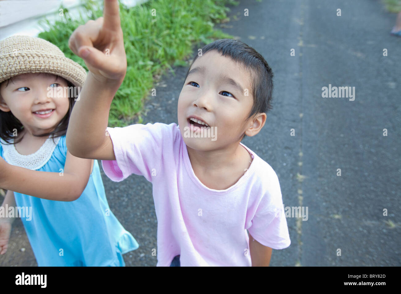 Children Pointing At Sky High Resolution Stock Photography and Images ...