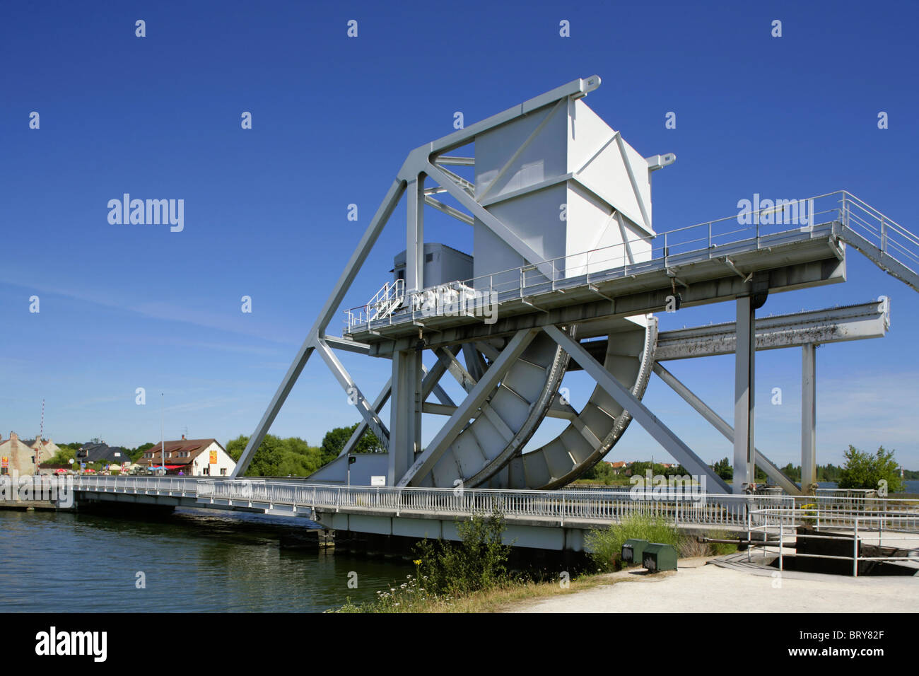 Pegasus Bridge over the Caen Canal, Benouville, Calvados, Normandy ...