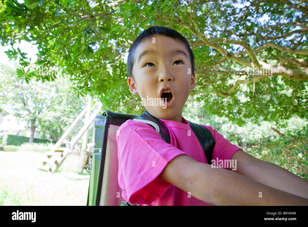 Close-up of a boy making a face, Japan Stock Photo - Alamy