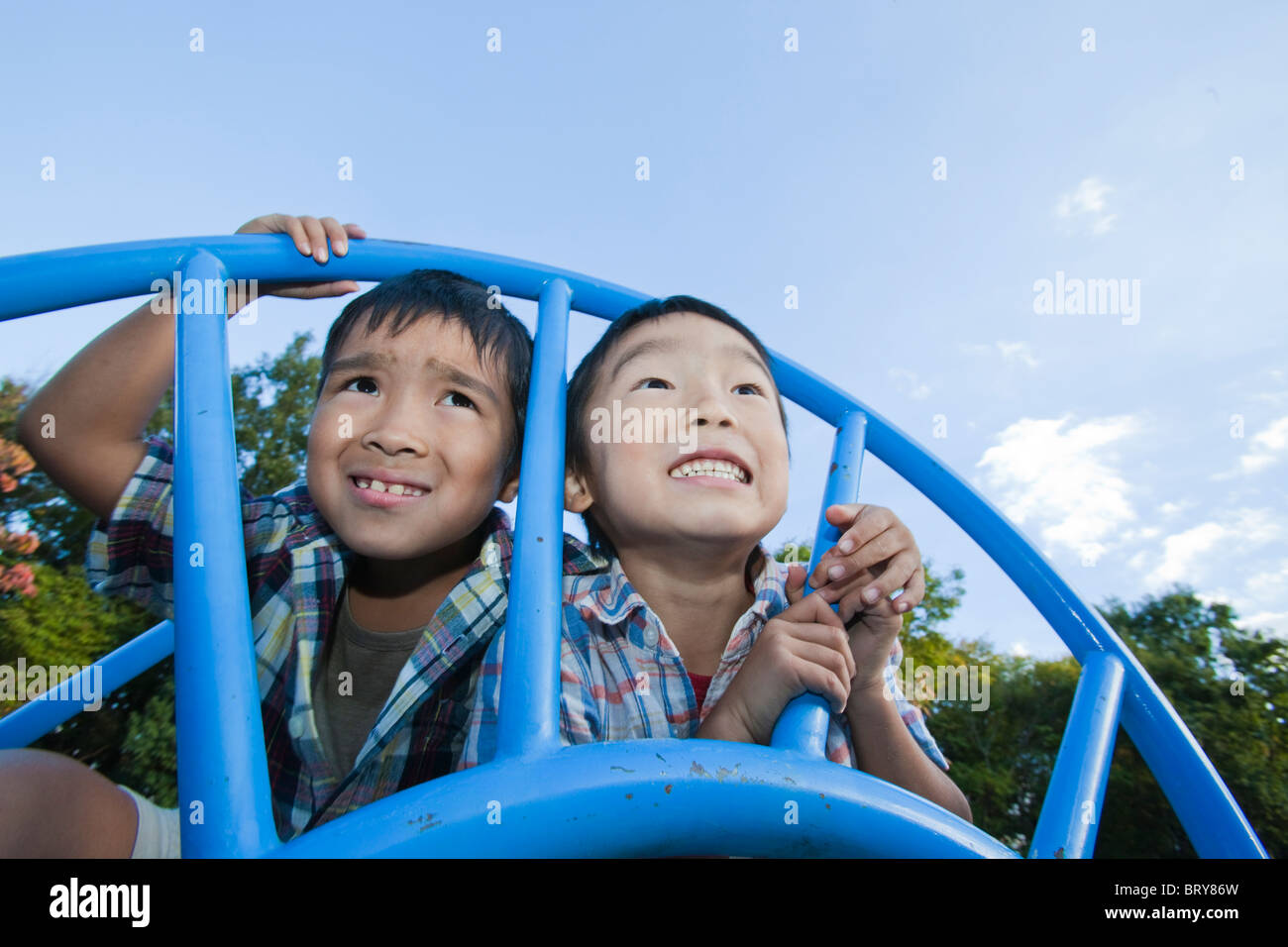 Close-up of a boys making a face, Japan Stock Photo - Alamy