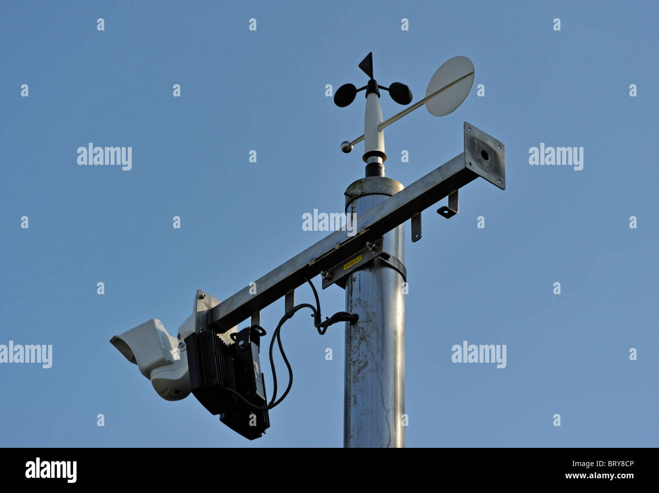 Three cup anemometer. Garsdale, Cumbria, England, United Kingdom ...