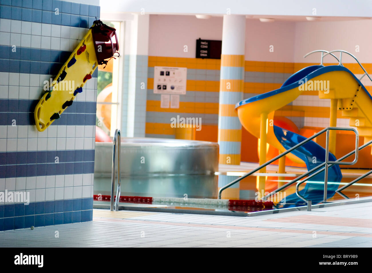 board rescue at swimming pool Stock Photo - Alamy