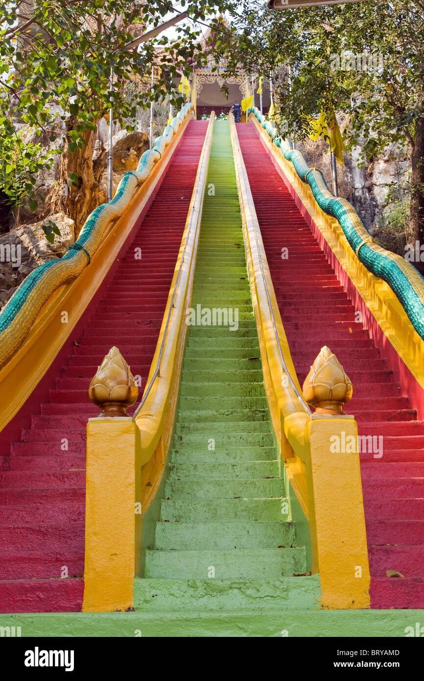 decorated stairs to the monastery Stock Photo - Alamy