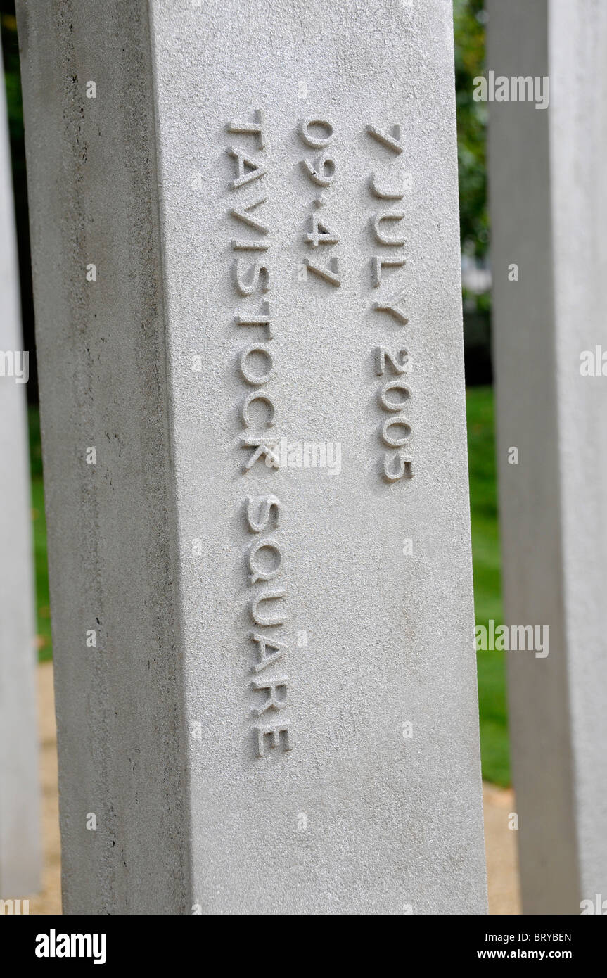 The Hyde Park memorial commemorating the 52 victims of the July 7 2005 ...