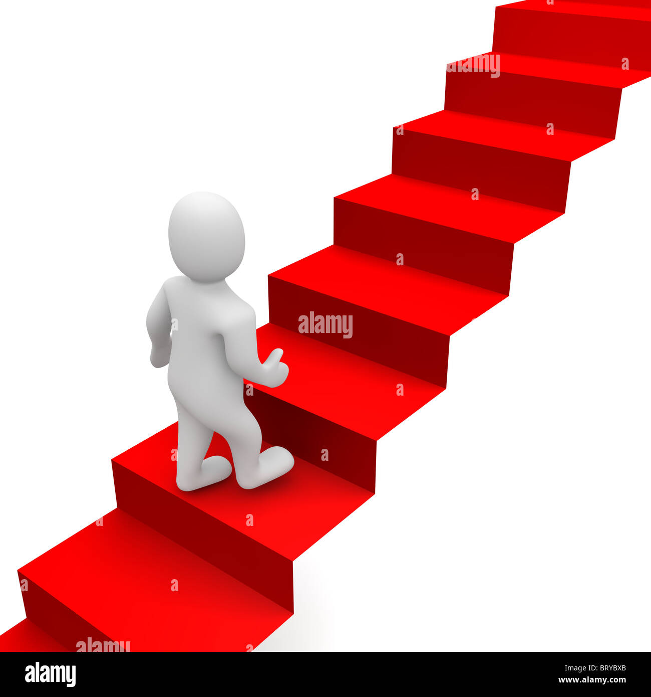 Figure going up stairs hi-res stock photography and images - Alamy