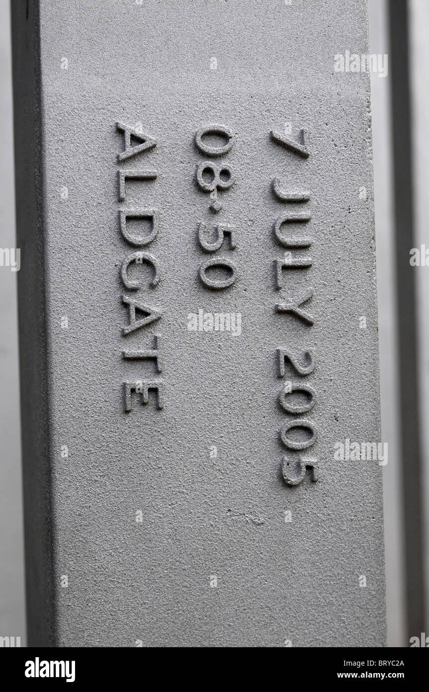 The Hyde Park memorial commemorating the 52 victims of the July 7 2005 ...