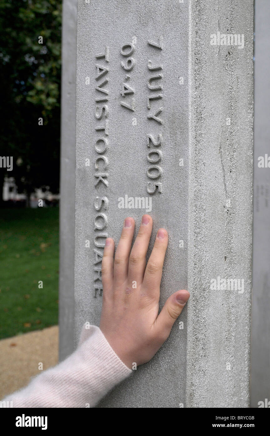 The Hyde Park memorial commemorating the 52 victims of the July 7 2005 ...