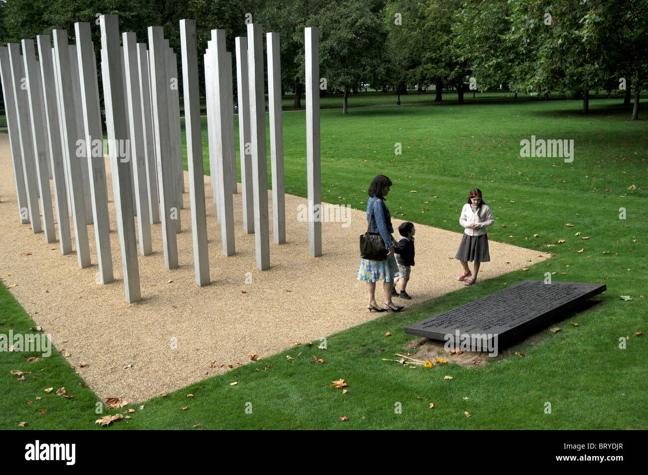 The Hyde Park memorial commemorating the 52 victims of the July 7 2005 ...