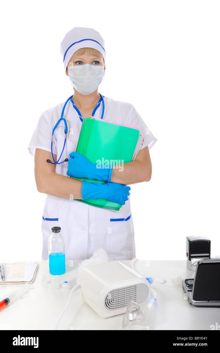 Beautiful young female doctor Cut Out Stock Images & Pictures - Alamy