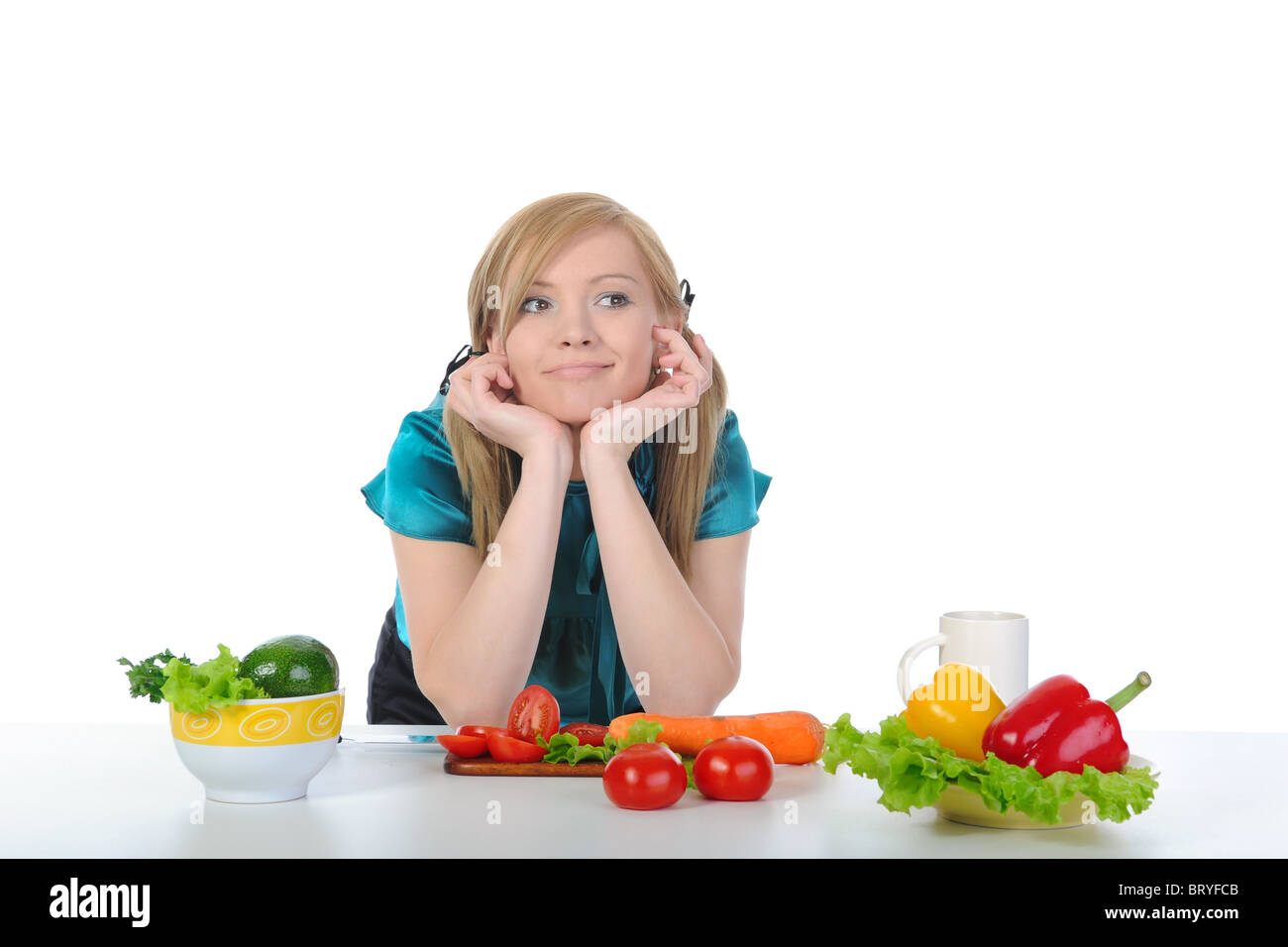 girl and healthy nutrition Stock Photo - Alamy