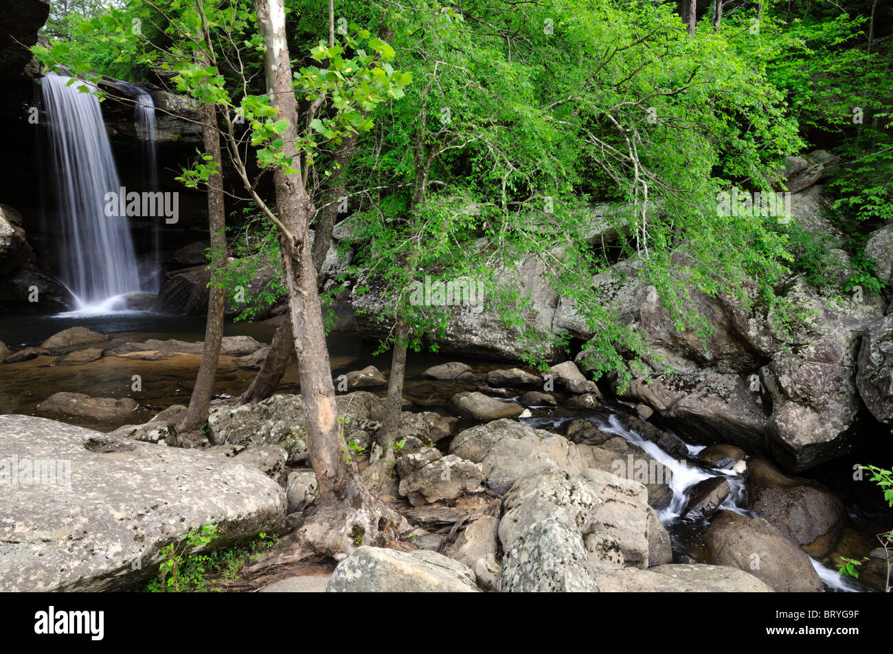 Eagle Falls waterfall at Cumberland Falls State Park Kentucky undercut ...