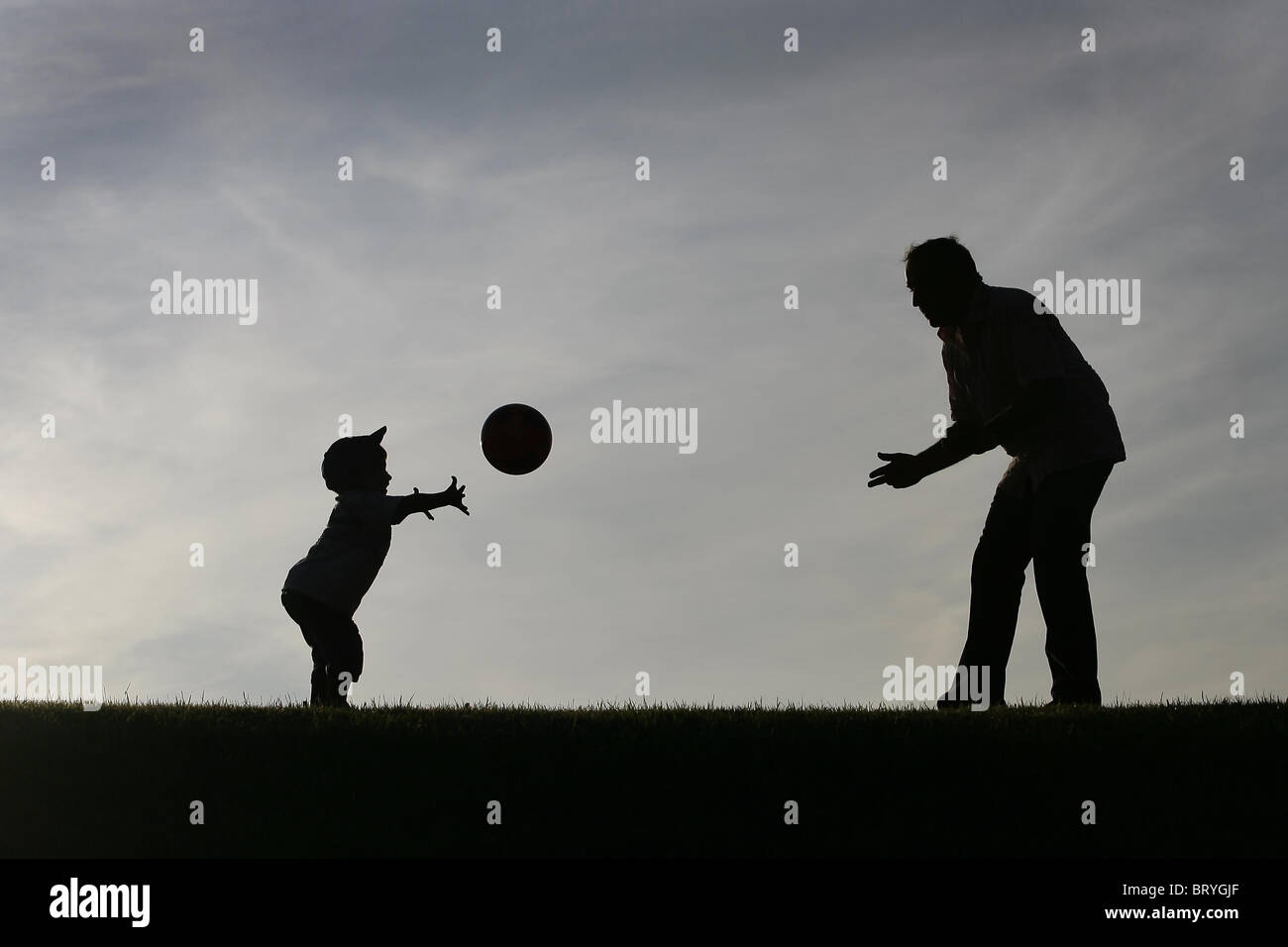 A man and his son playing catch with a ball. Picture by James Boardman ...