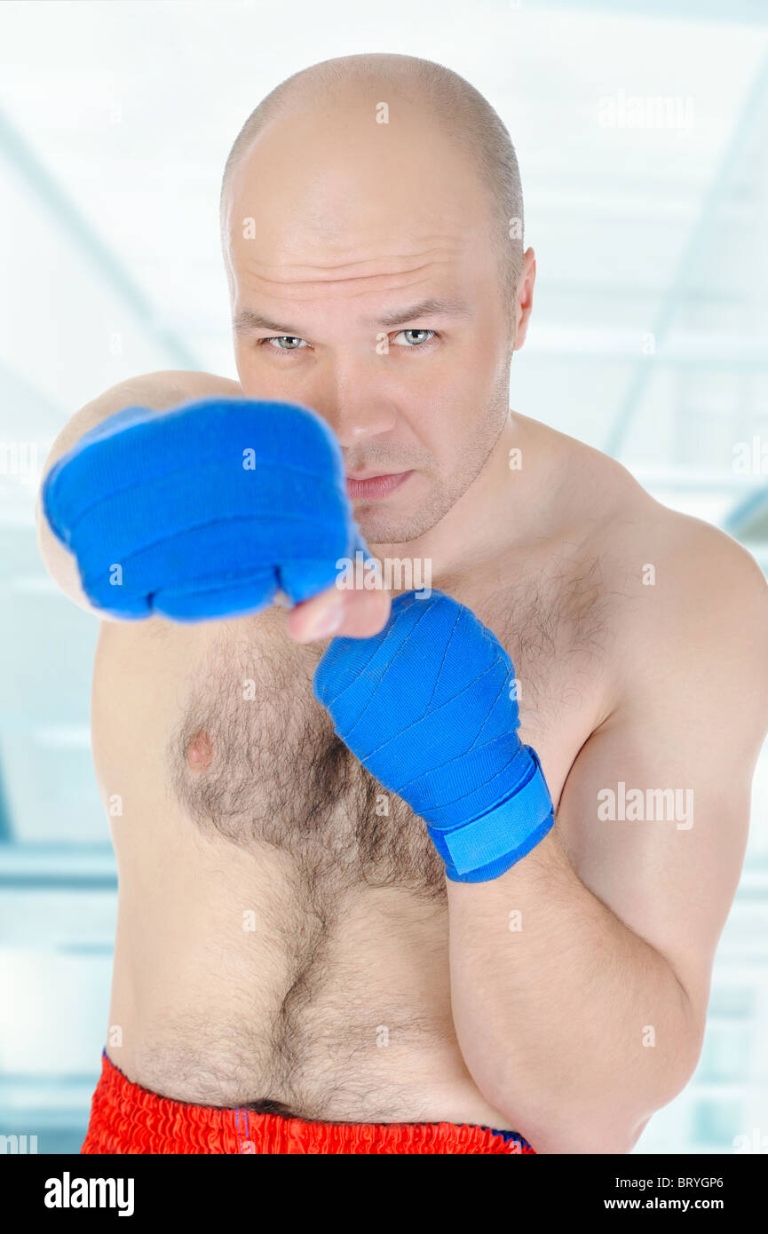 Bald male fighter hi-res stock photography and images - Alamy