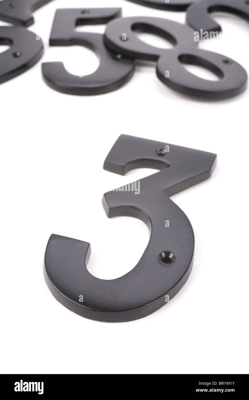 number 3 with white background Stock Photo - Alamy