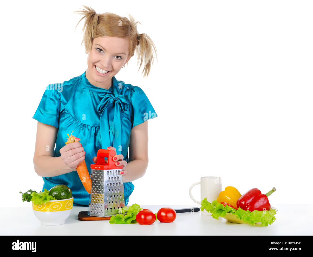 girl with food Stock Photo - Alamy