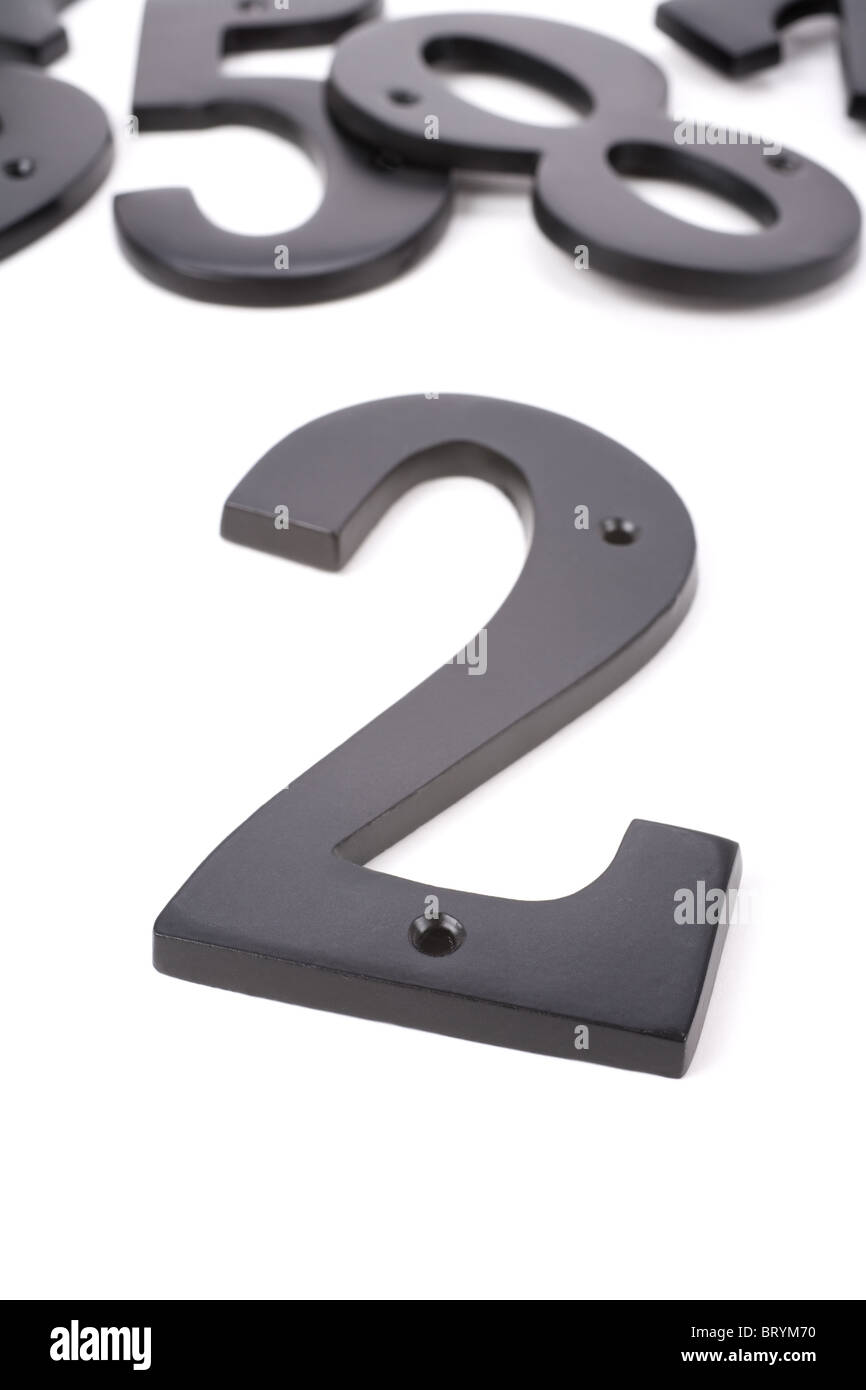 number 2 with white background Stock Photo - Alamy