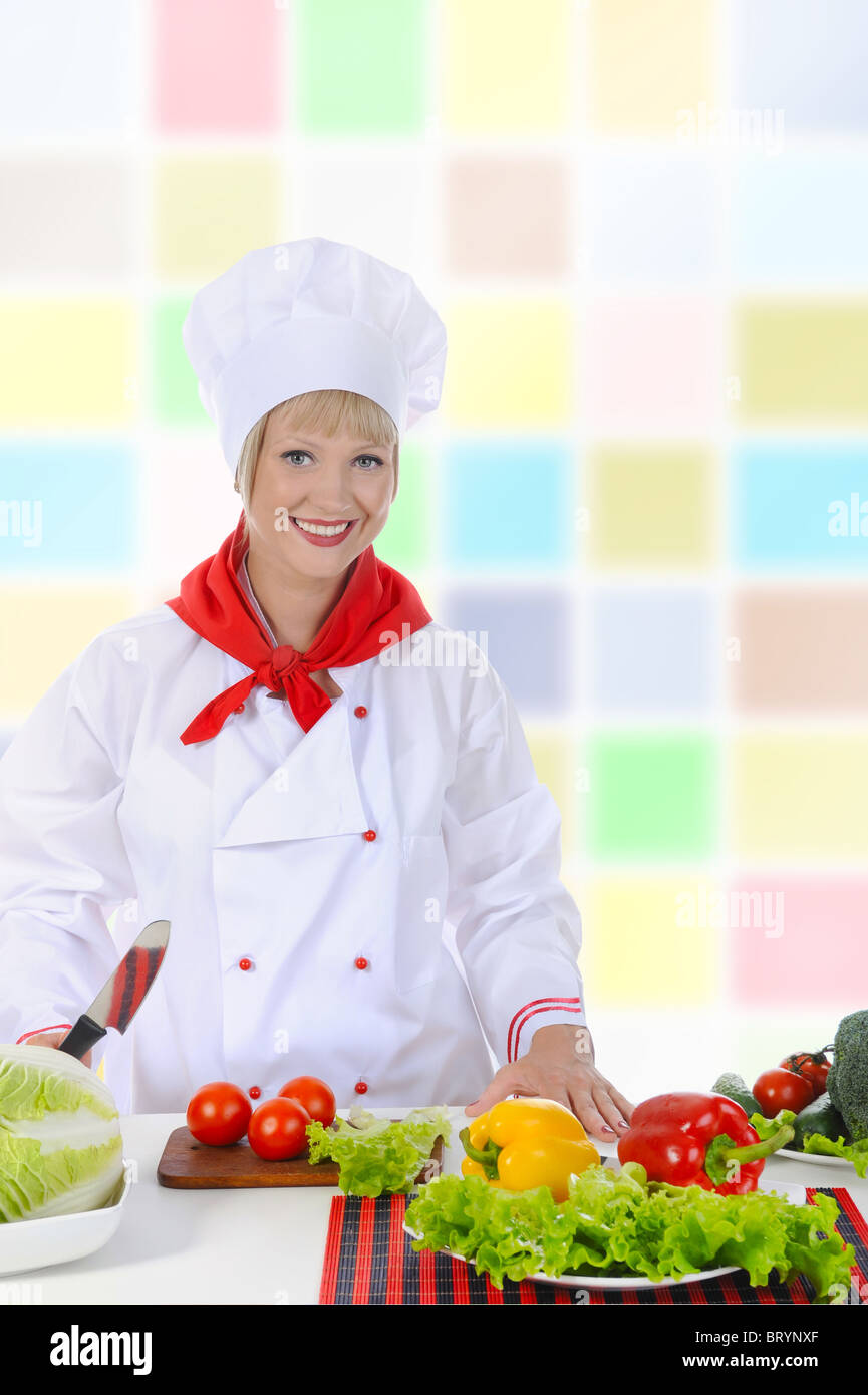 chef in the kitchen Stock Photo - Alamy