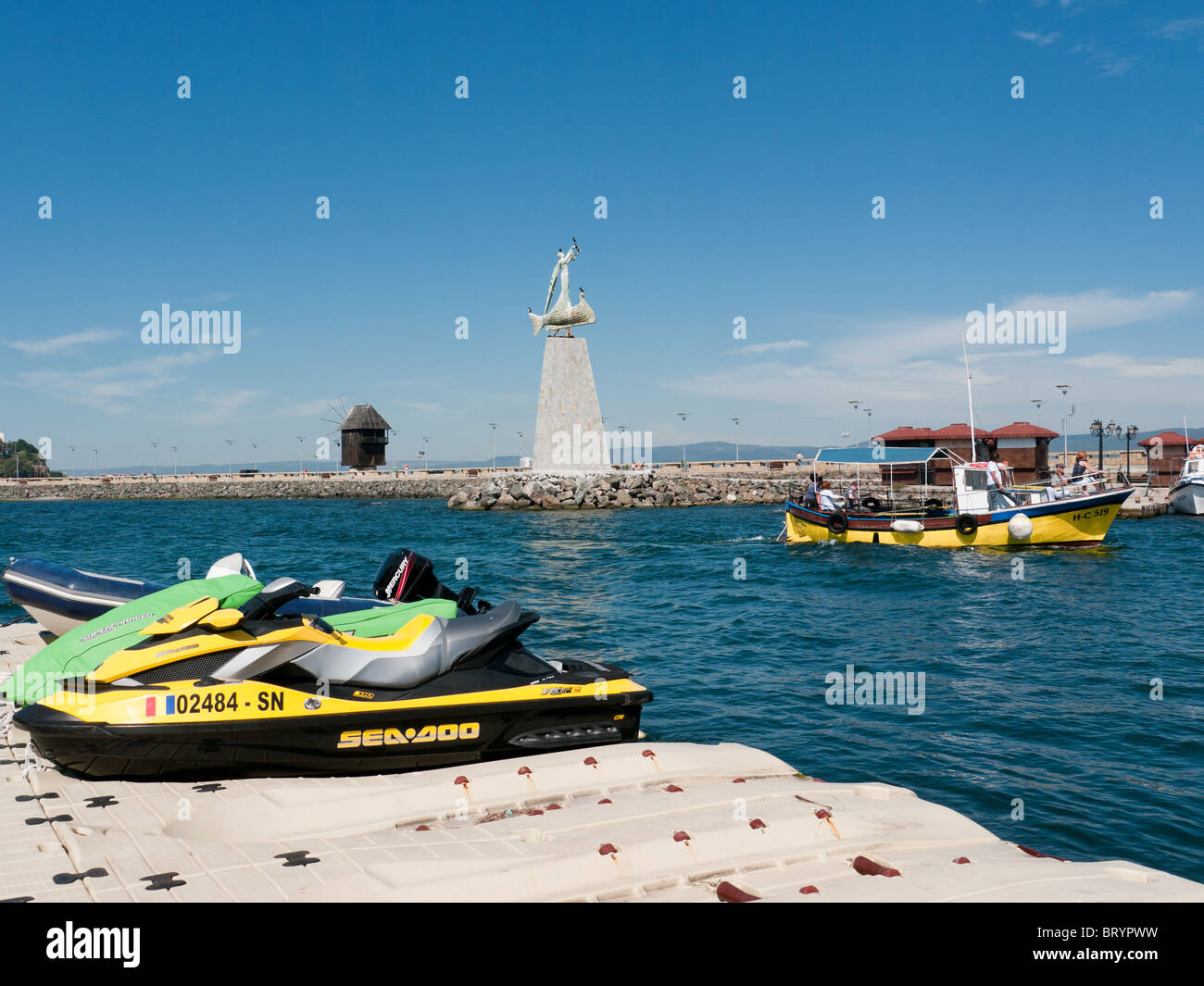 Boats in Nessebar Bay and Harbour, Bulgaria Stock Photo - Alamy
