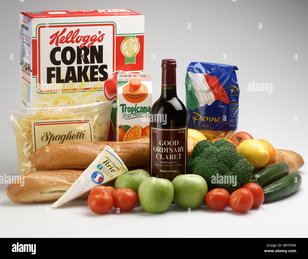 Selection of foods Stock Photo - Alamy