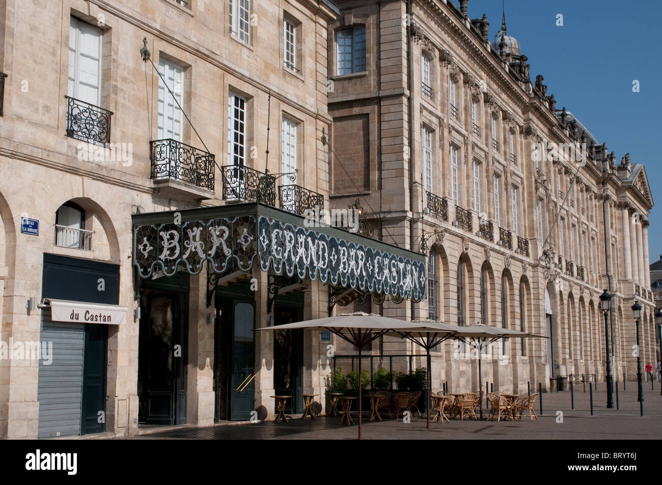 Grand Bar Castan on the riverfront, Bordeaux, France Stock Photo - Alamy