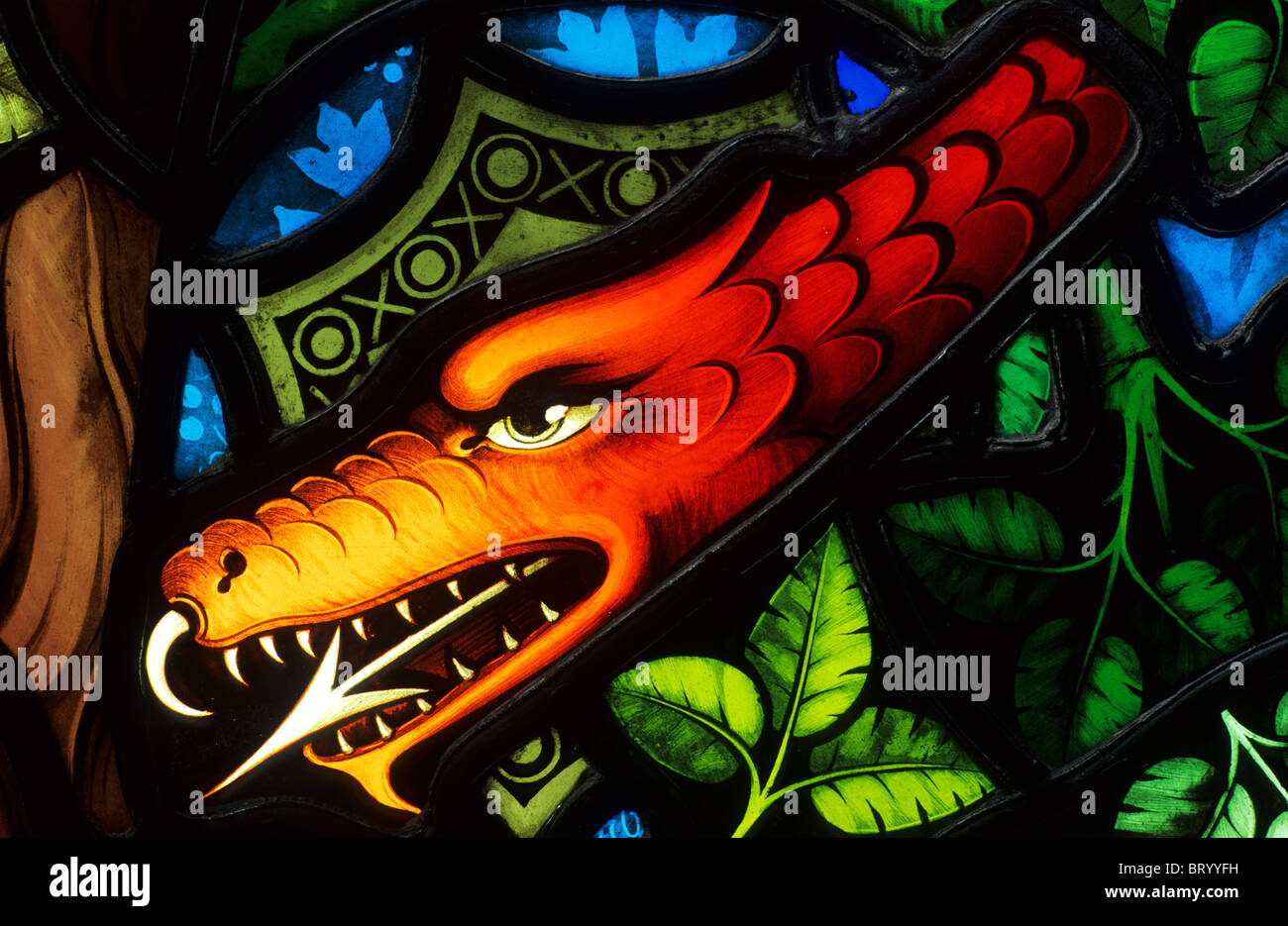 Ely Cathedral, Stained Glass Museum, Detail from Temptation of Eve ...