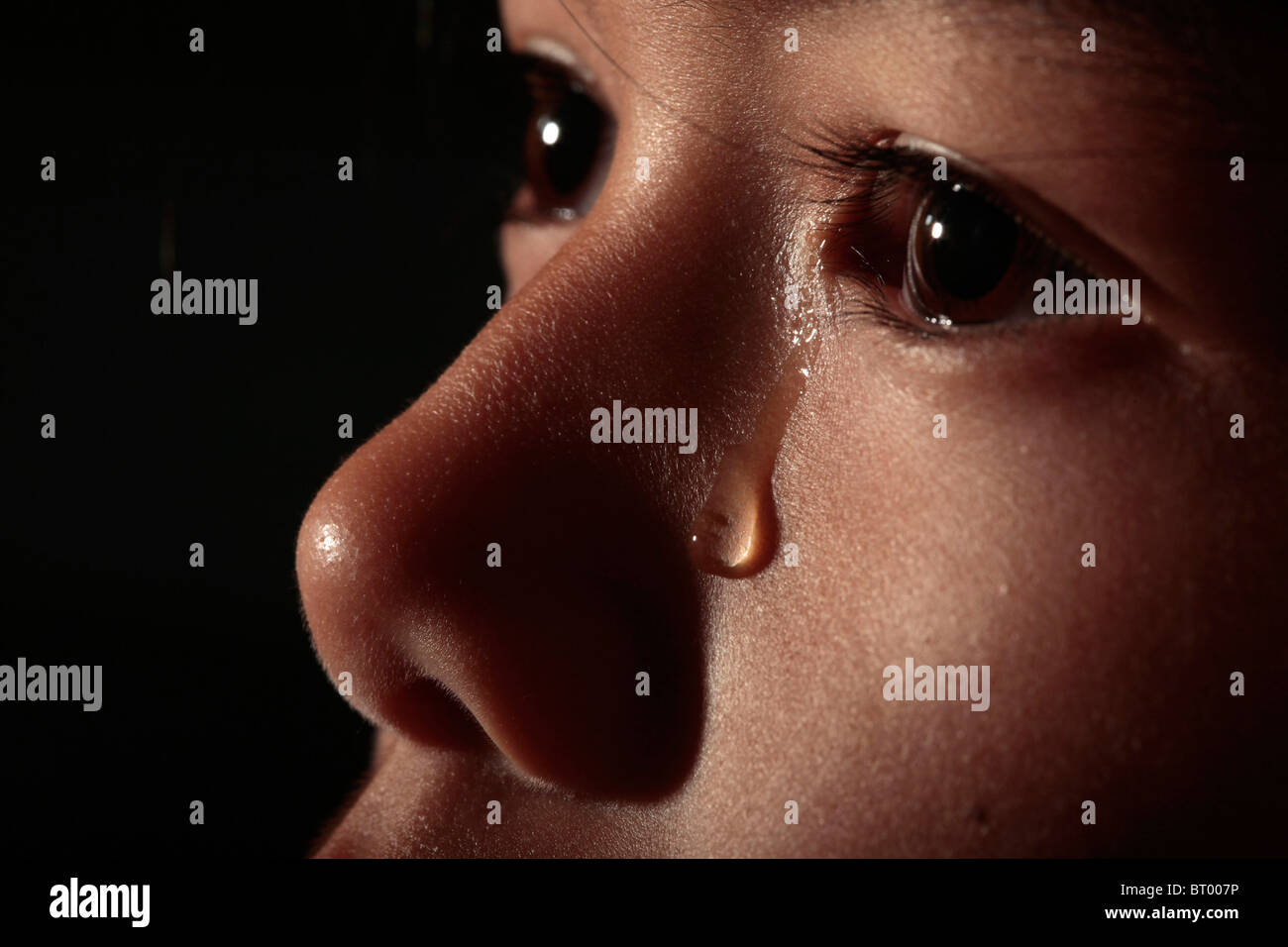 FACE OF A LITTLE GIRL CRYING Stock Photo - Alamy