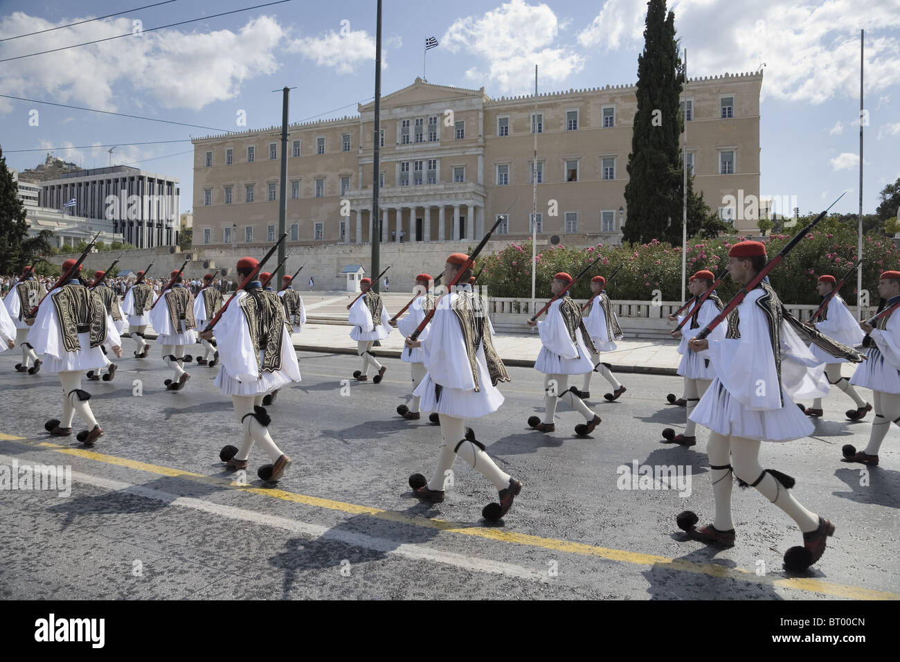 Athens, Greece, Europe. Changing of the Guard ceremony outside ...