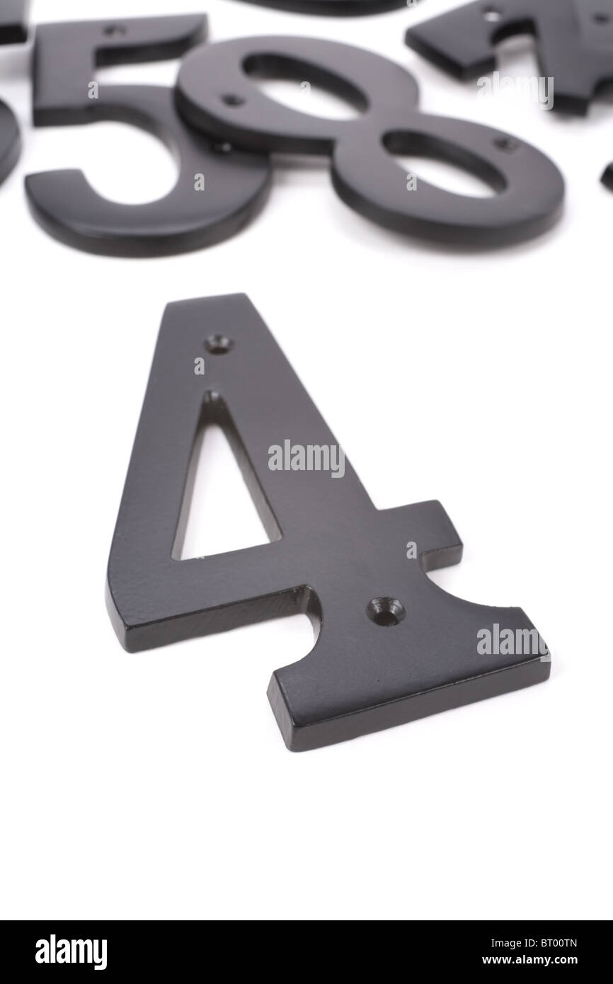 number 4 with white background Stock Photo - Alamy