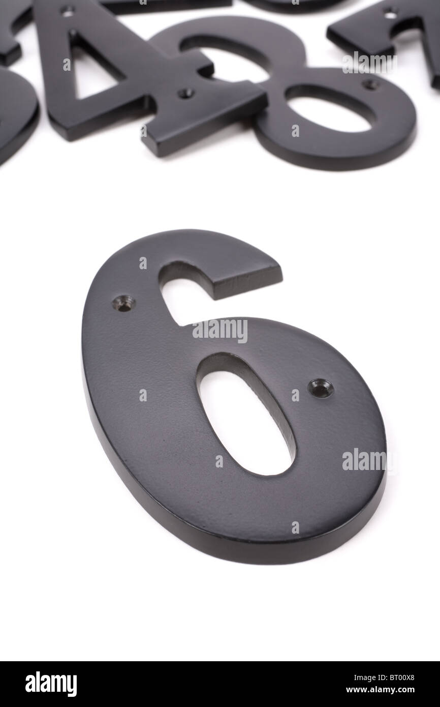 number 6 with white background Stock Photo - Alamy