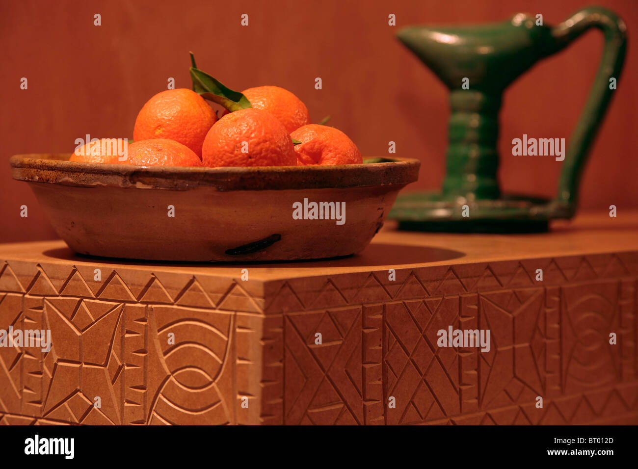 BERBER DECORATION IN THE LOUNGE OF AN ECO-LODGE, TERRES D'AMANAR ...