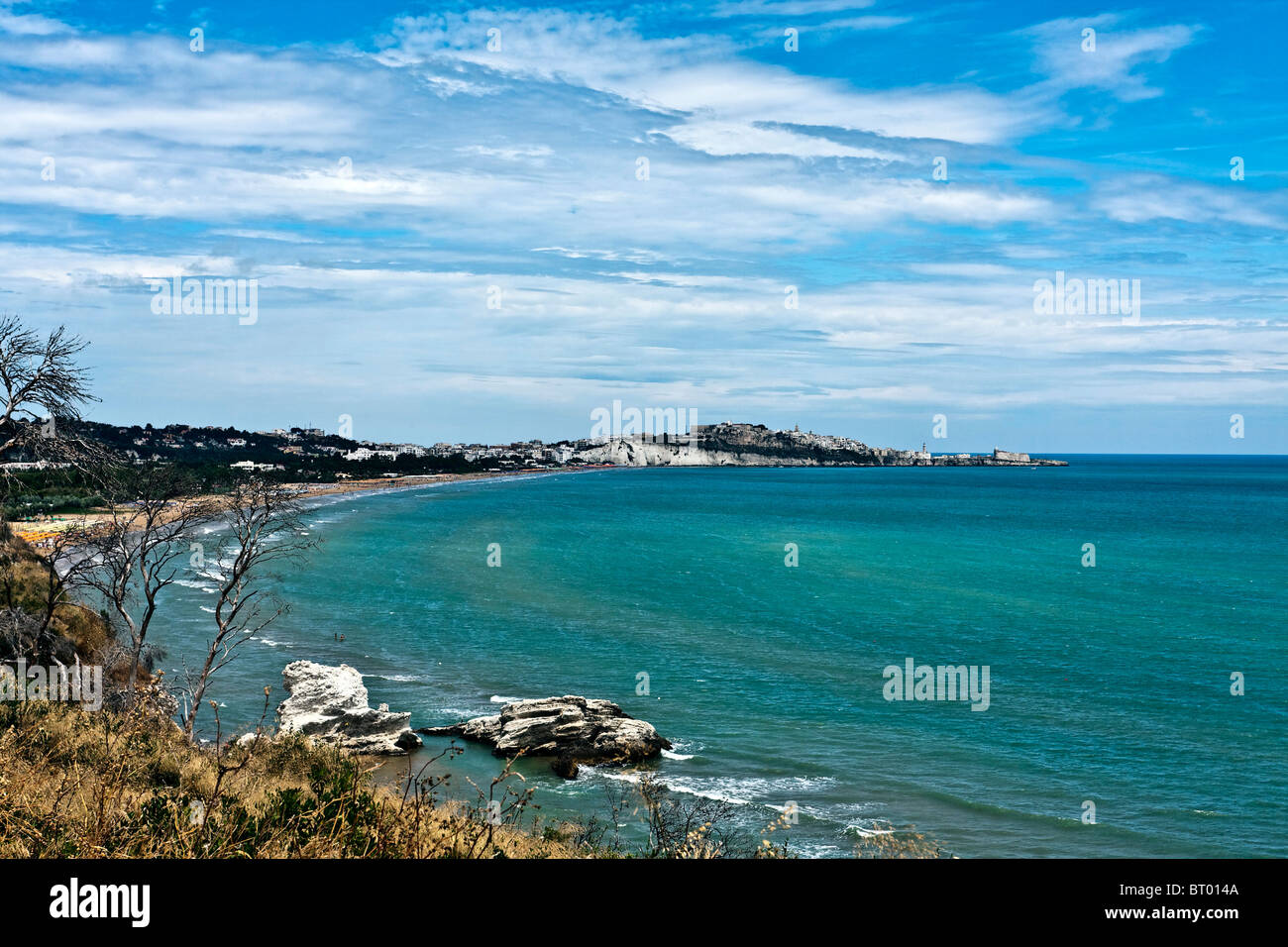 Beach of Vieste, National park of Gargano, Foggia, Apulia, Italy Stock ...