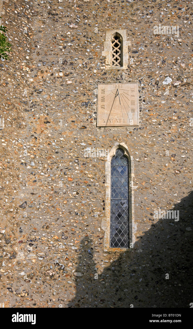 The tower of the Church of All Saints at East Tuddenham, Norfolk ...