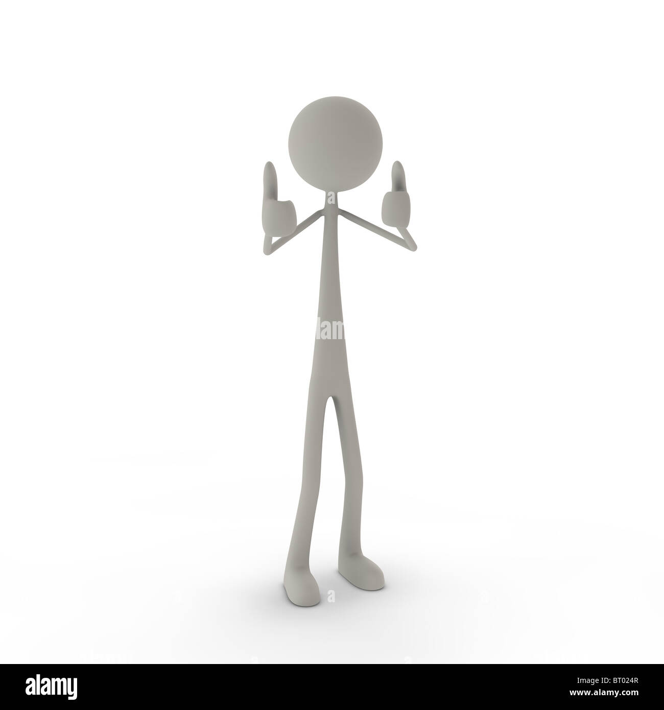 Figure with both thumbs up Stock Photo - Alamy