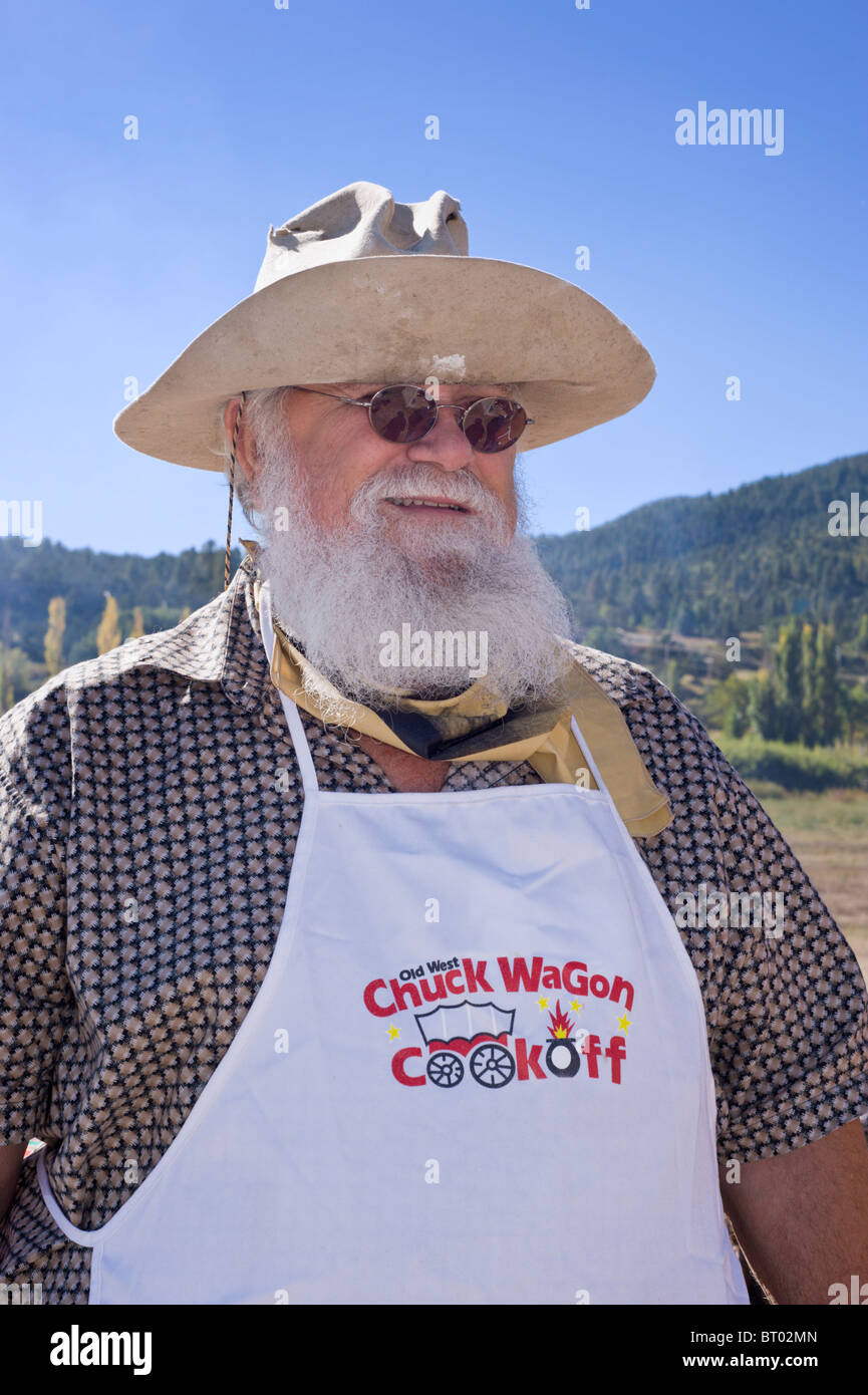 A cowboy chuck wagon cook, at the Lincoln County Cowboy Symposium and ...