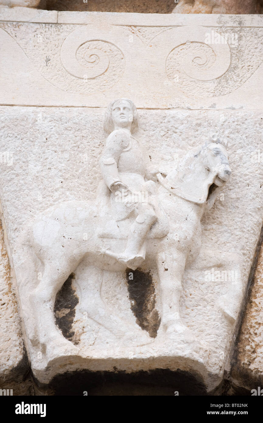 Stone reliefs on Croatian Buildings Stock Photo - Alamy