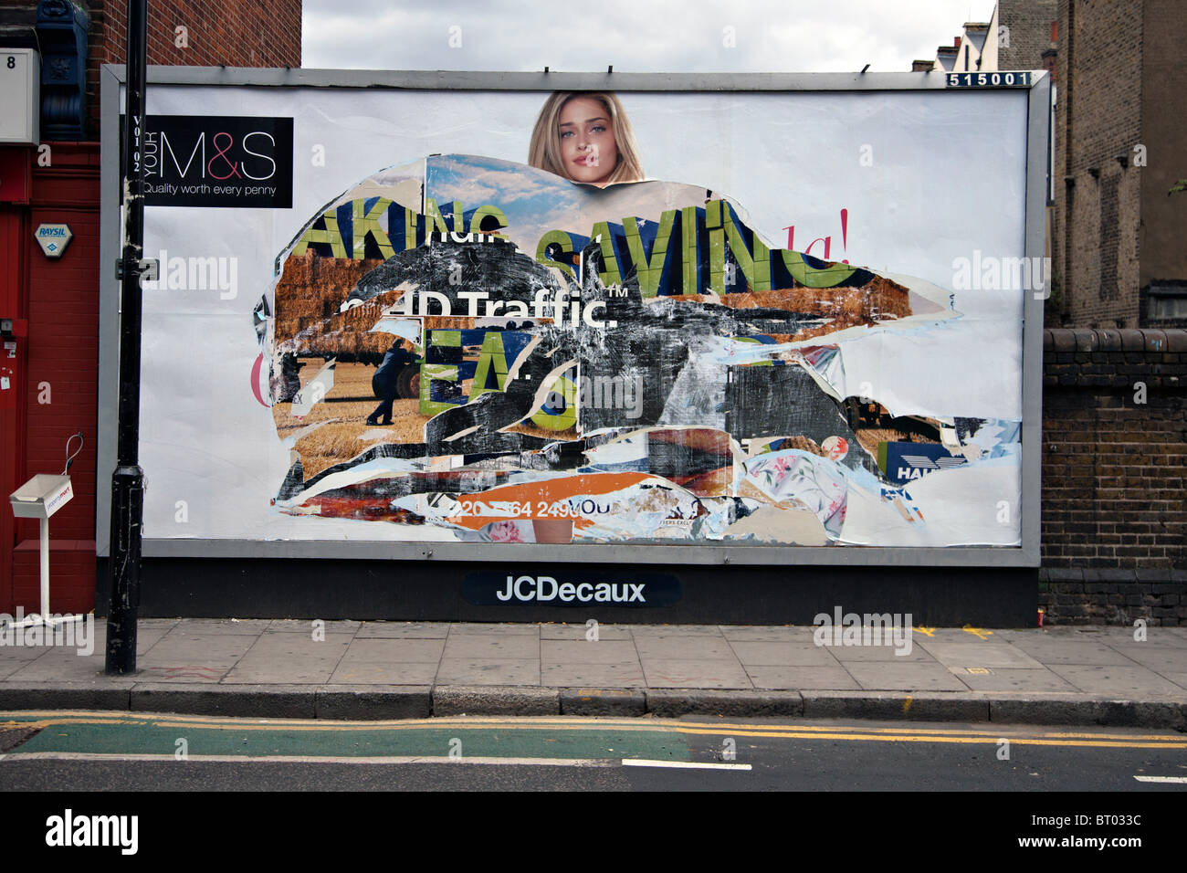 a ruined billboard in london Stock Photo - Alamy