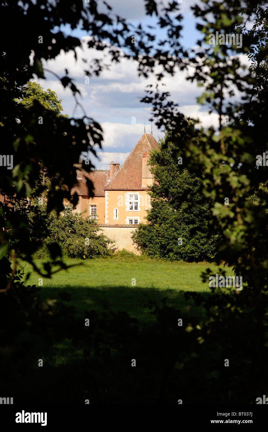 Chateau de la Chaise,Nivernais canal at Corbigny,Morvan national park ...