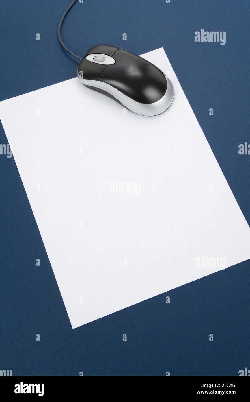 letter paper and computer mouse, concept of email Stock Photo - Alamy