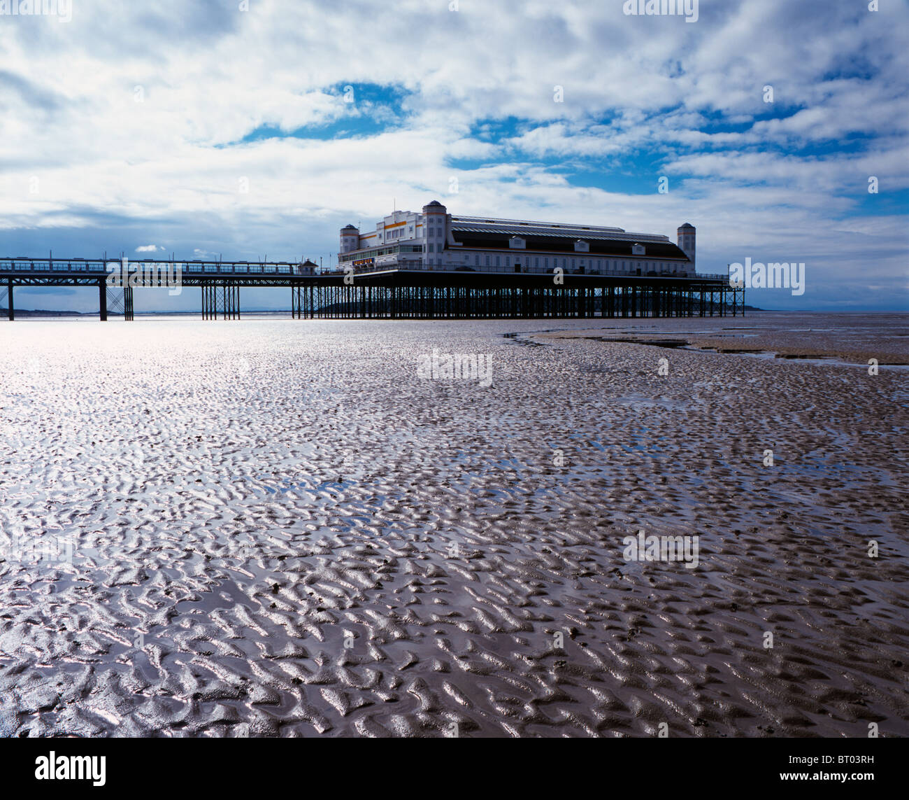 The old Grand Pier at Weston-super-Mare before it was destroyed by fire ...