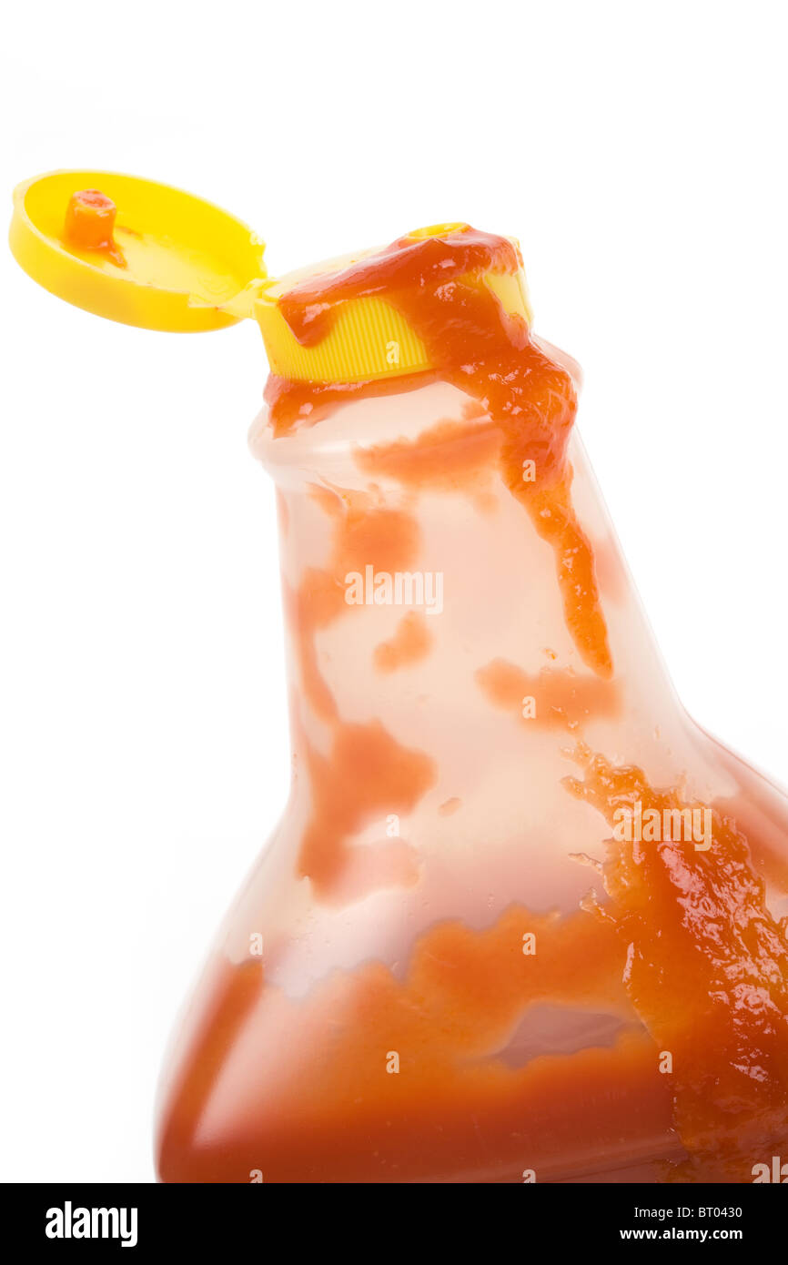 Ketchup bottle with white background Stock Photo - Alamy
