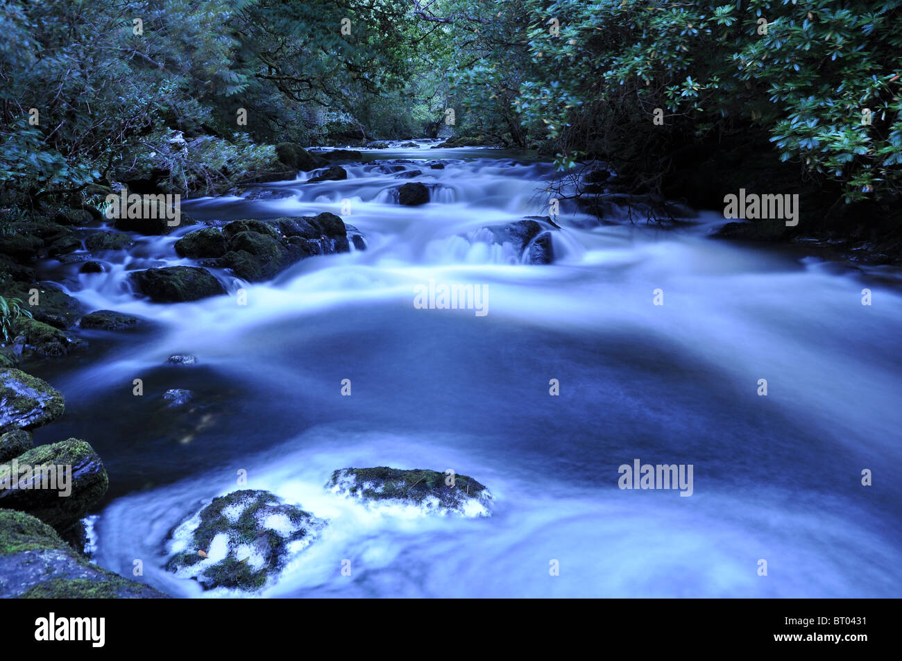 Waterfalls in lauragh beara cork ireland Stock Photo - Alamy