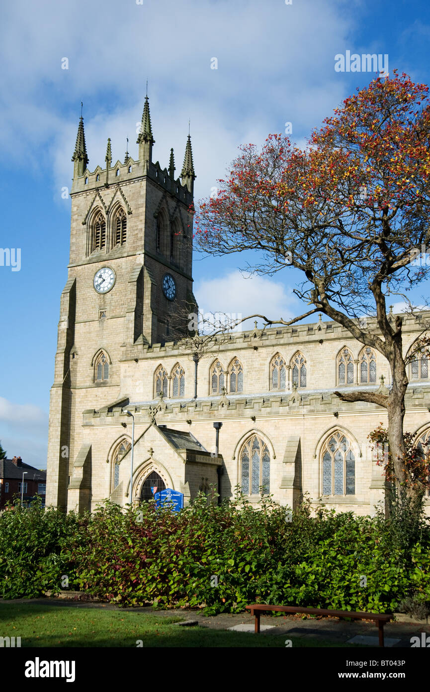 The church of St. James' with St. Thomas', Poolstock, Wigan Stock Photo ...