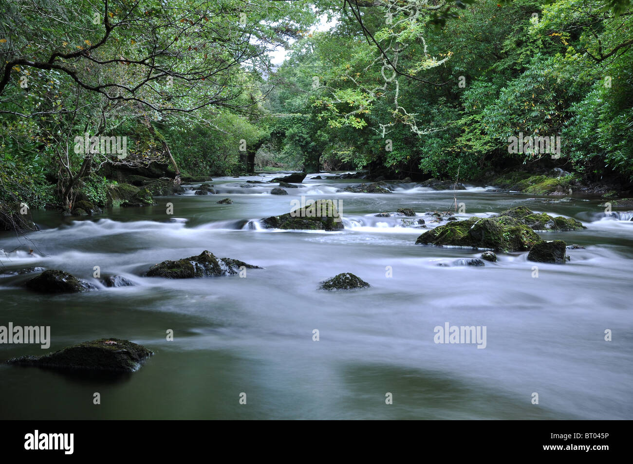 Waterfalls in lauragh beara cork ireland Stock Photo - Alamy